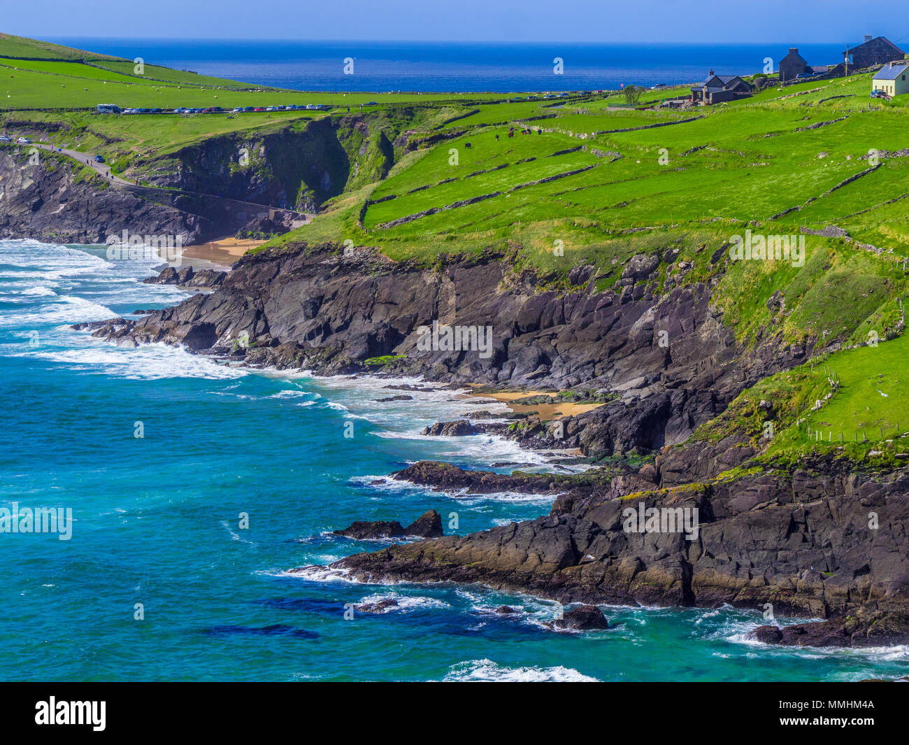 Wonderful Irish coast at Wild Atlantic Way on Dingle Peninsula Stock ...
