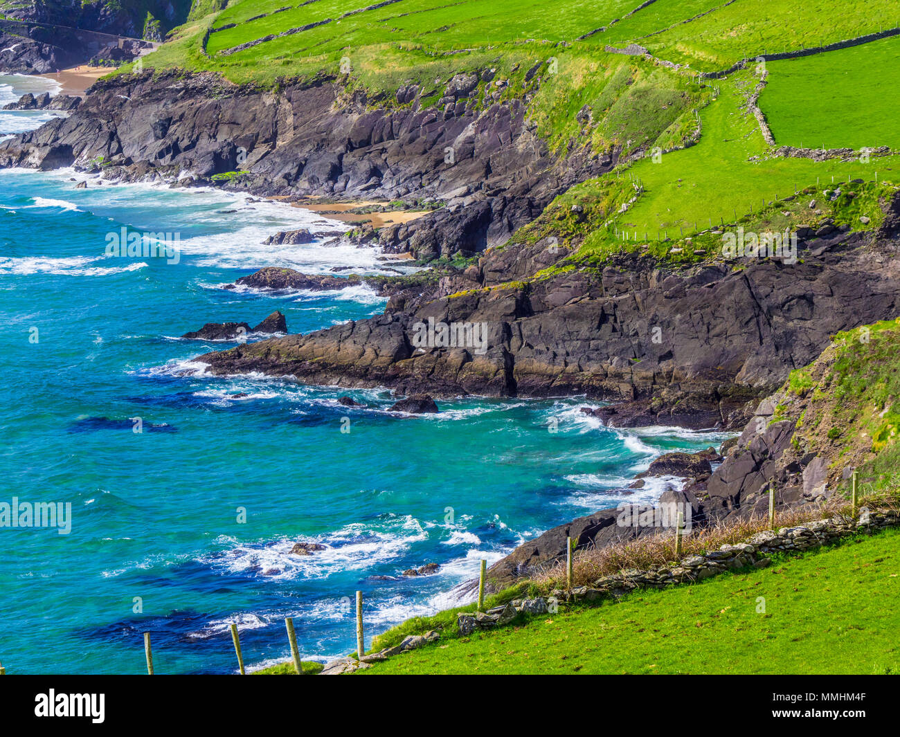 Wonderful Irish coast at Wild Atlantic Way on Dingle Peninsula Stock ...