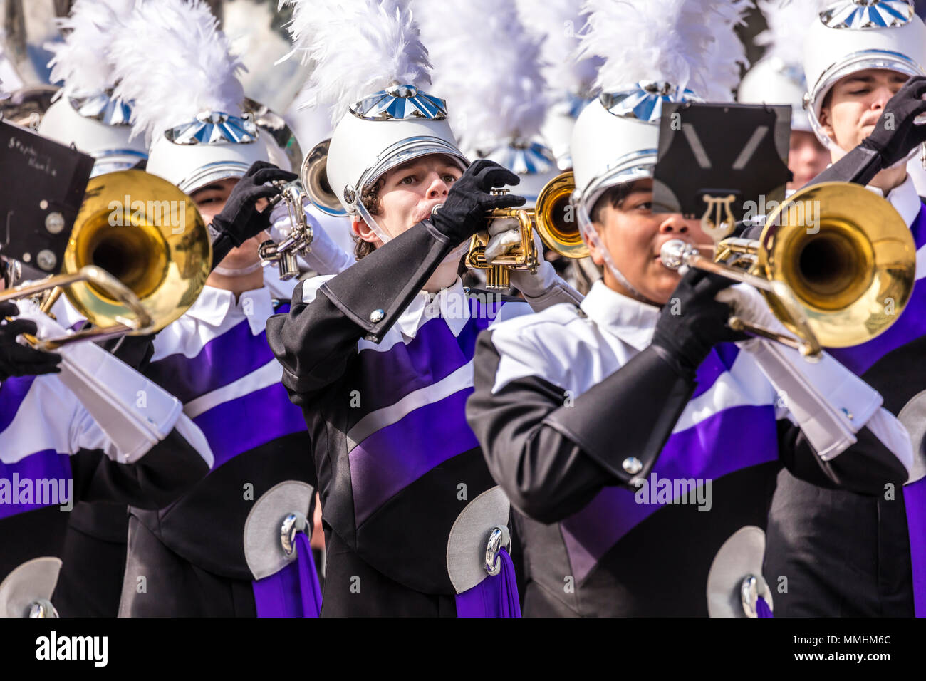 MARCH 3, 2018 - AUSTIN TEXAS - Marching Band celebrate Texas ...