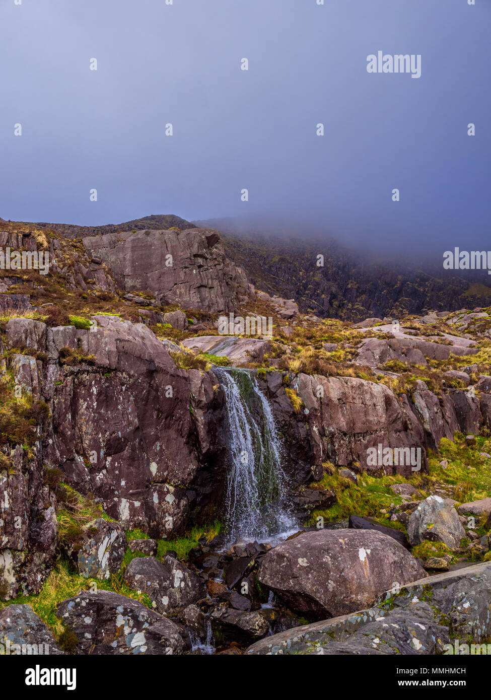 The Connor Pass Waterfall - popular landmark on Dingle Peninsula ...