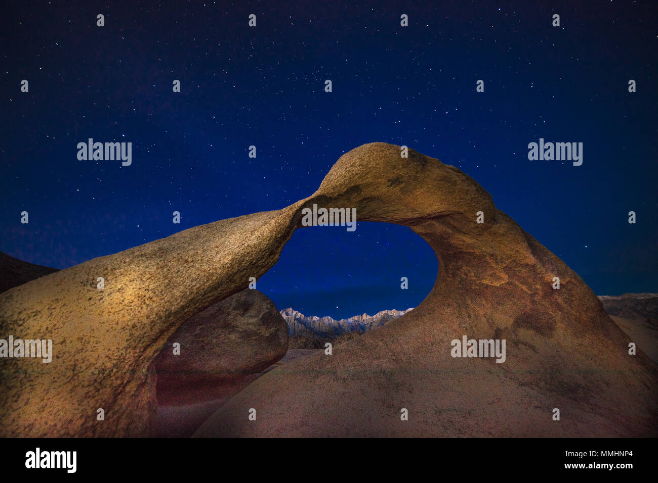 Starry Sky at Mobius Arch Lone Pine Peak Mount Whitney Lower Natural ...