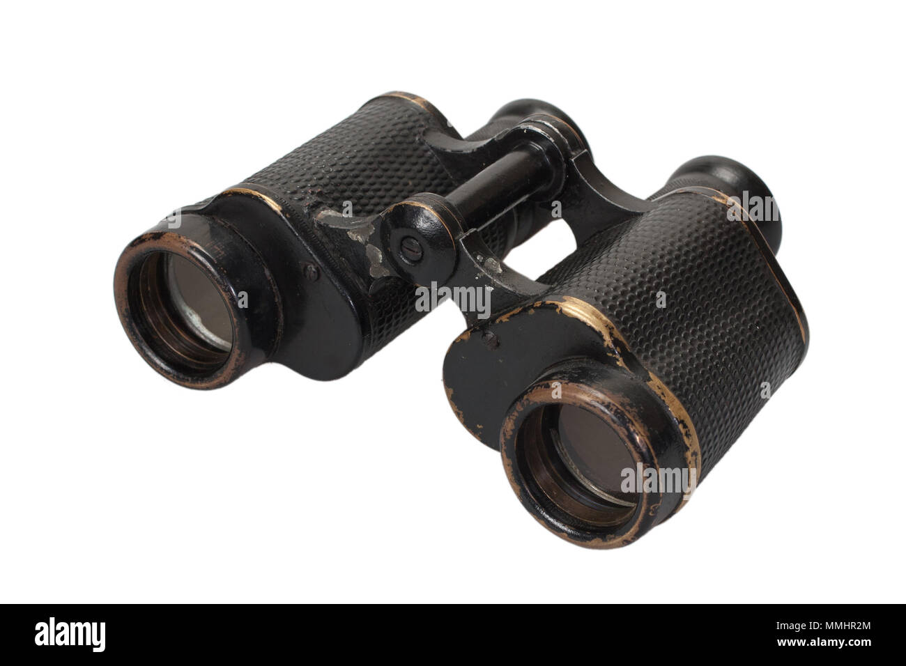 ww2 period binoculars on white background Stock Photo - Alamy