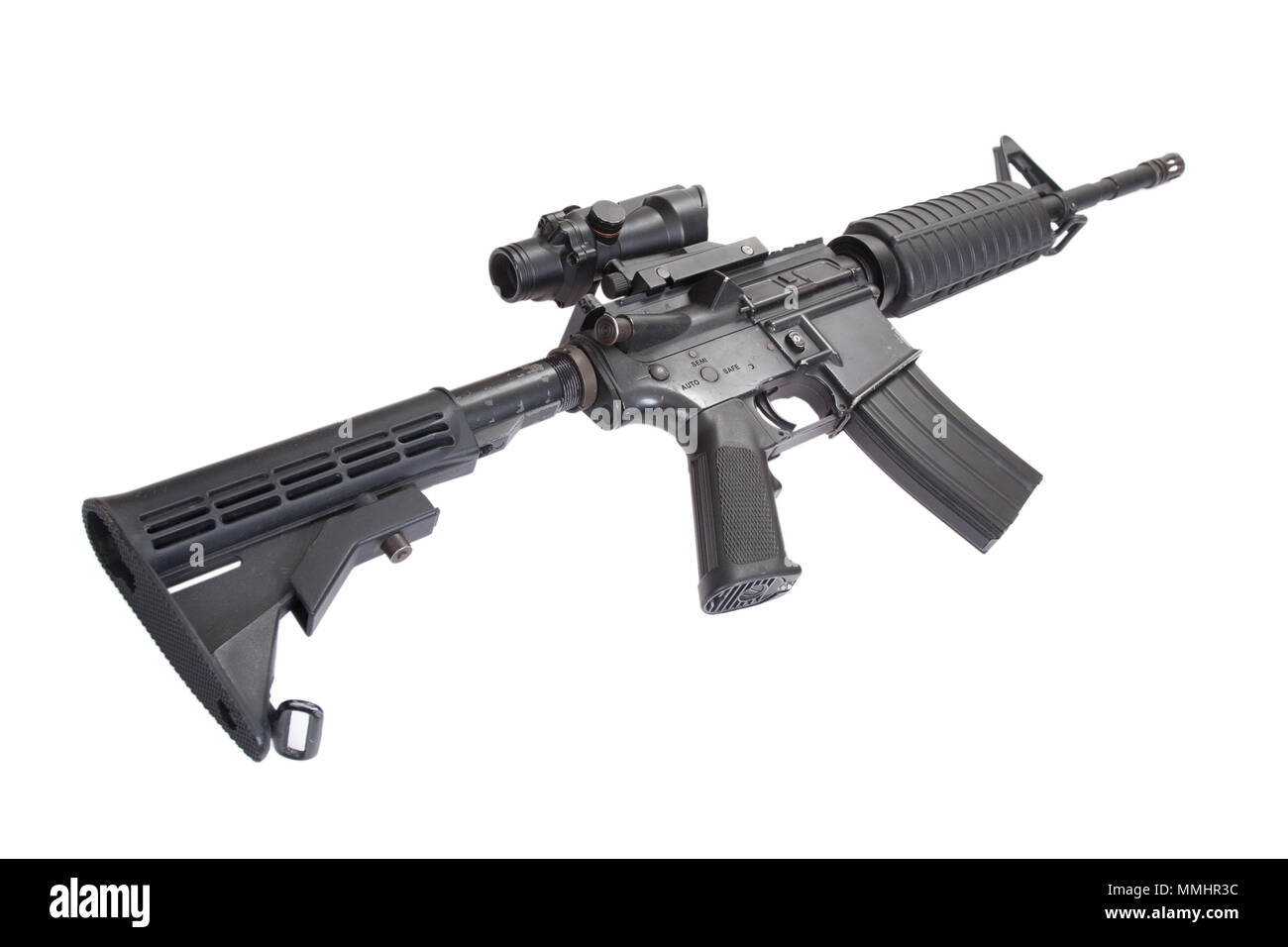 Colt M4A1 isolated on a white background Stock Photo - Alamy
