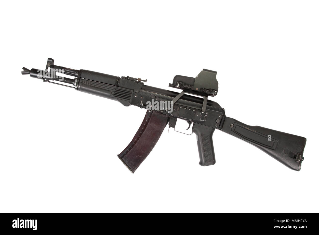 modern assault rifle on white Stock Photo - Alamy