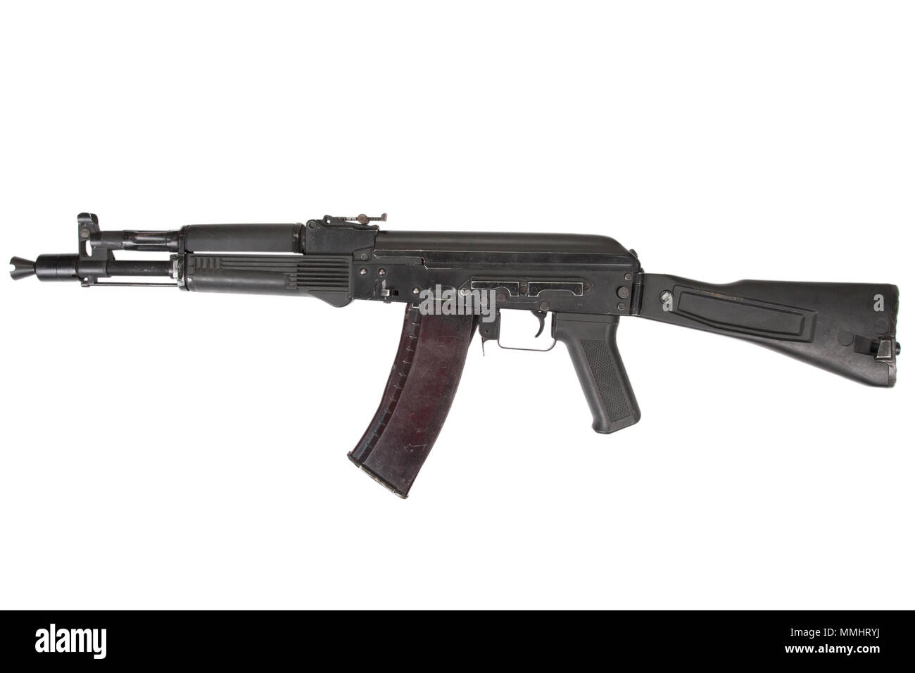 modern assault rifle on white Stock Photo - Alamy