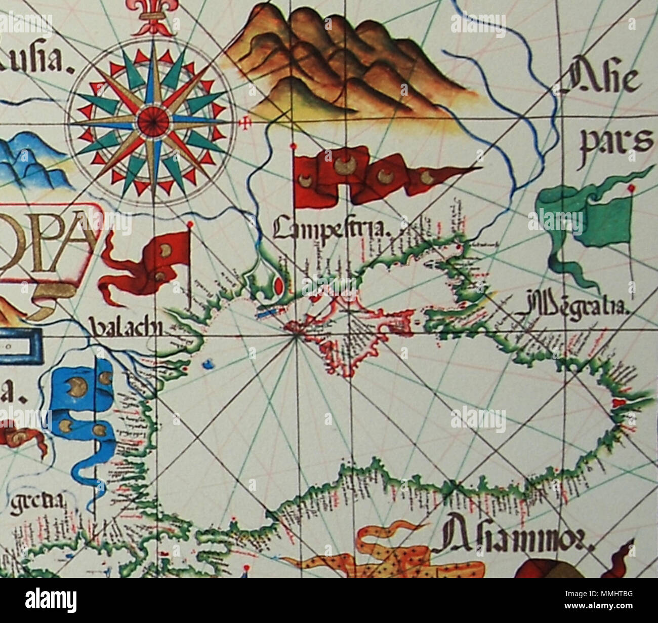 Portolan chart by diogo homem hi-res stock photography and images - Alamy
