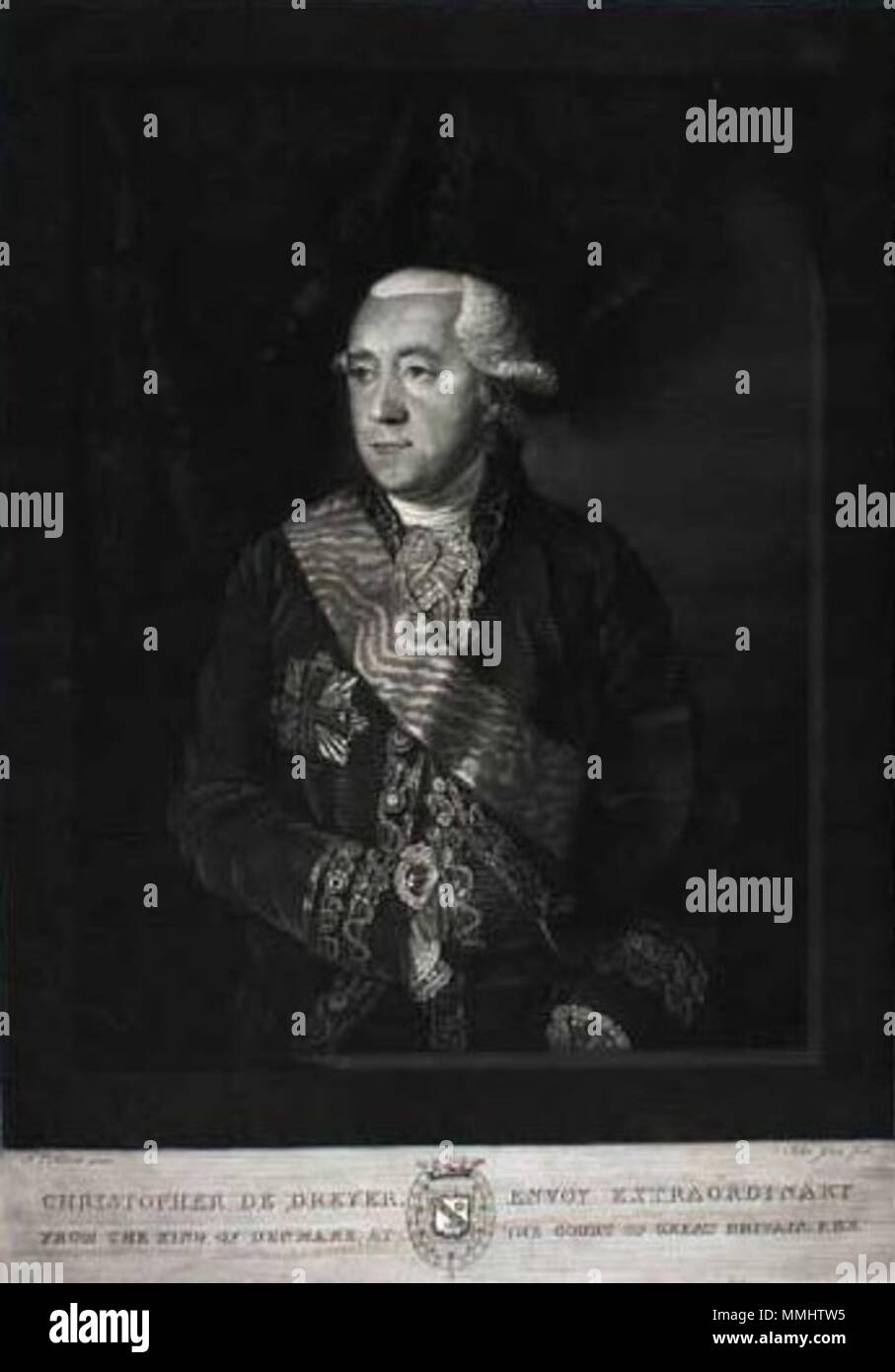 Portrait of Christopher Vilhelm Dreyer (1738-1810), Danish diplomat ...