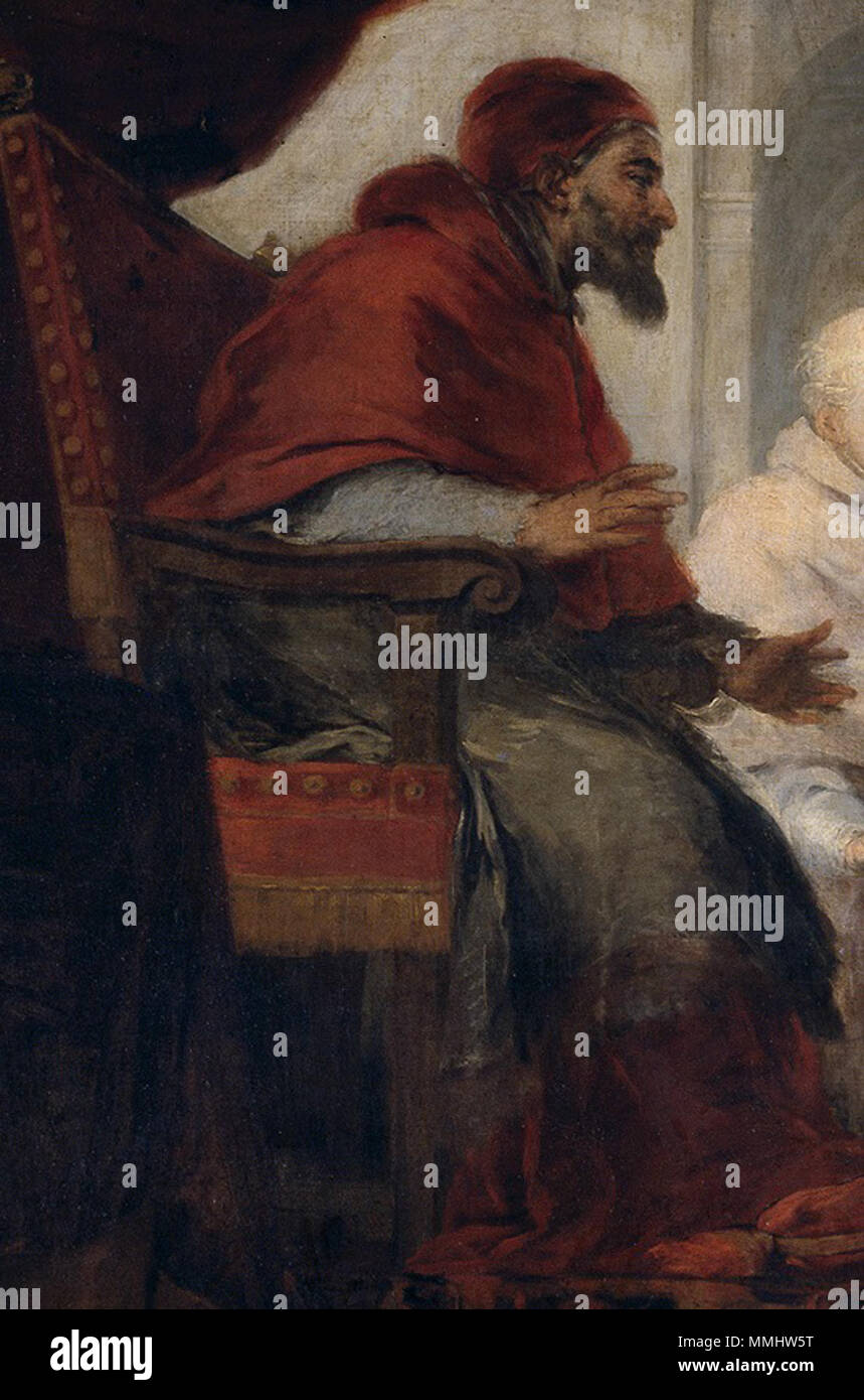 El papa Liberio. Detalle del cuadro El patricio revela su sueño al papa ...