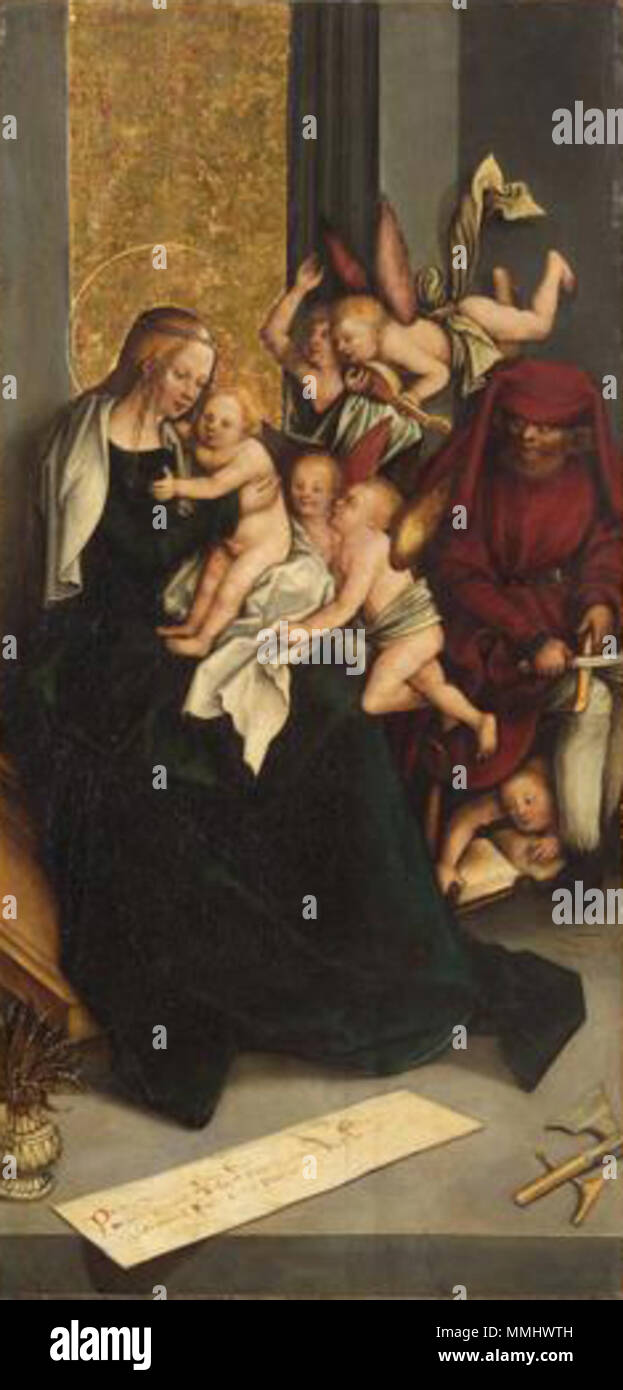 Deutsch: Heilige Familie mit Engeln . Deutsch: um 1510 . Bernhard ...