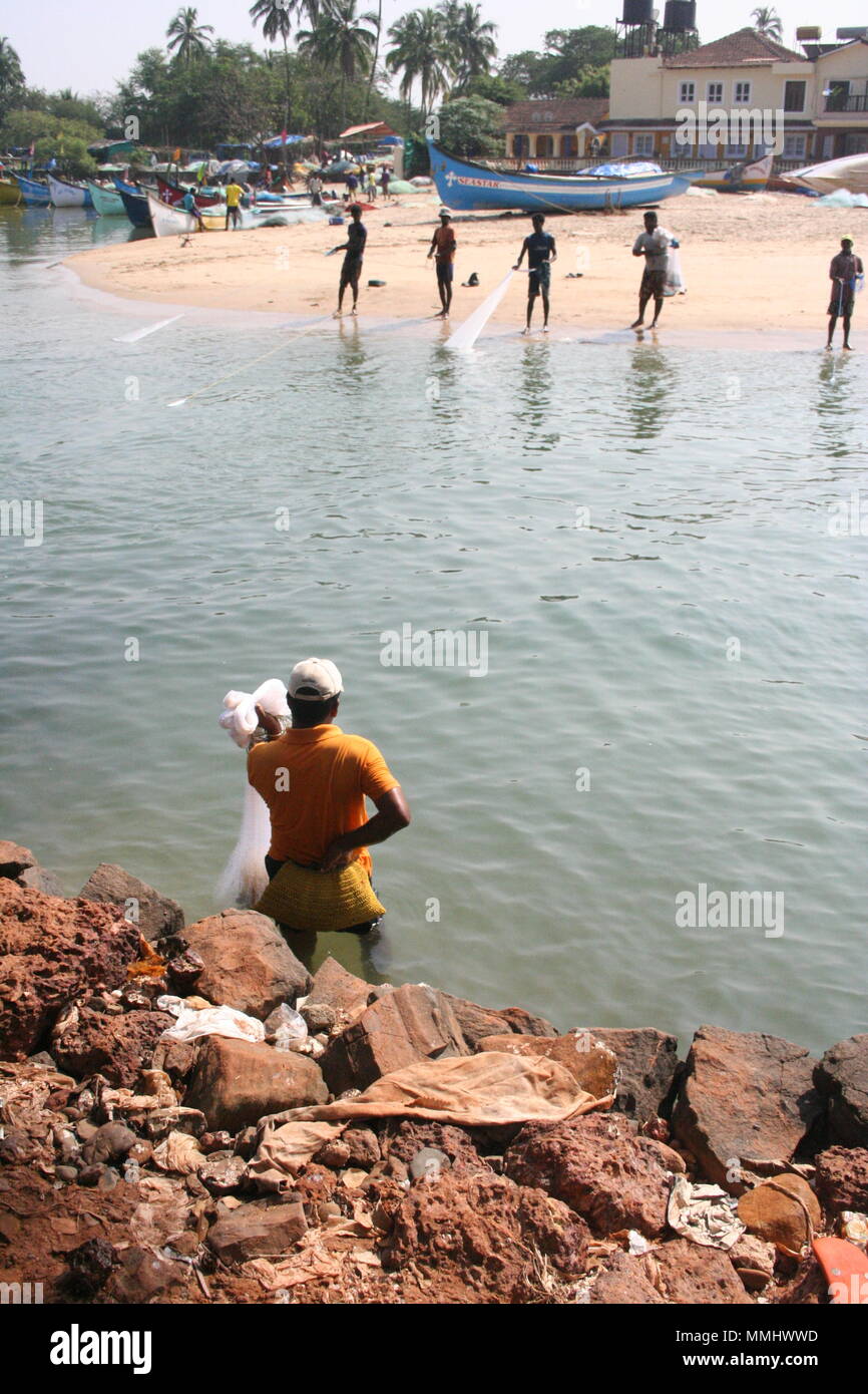Net Fishing, Goa, India Stock Photo - Alamy