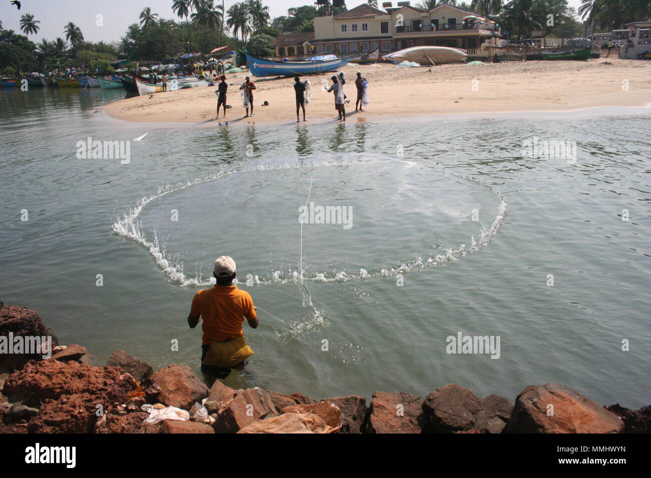 Net Fishing, Goa, India Stock Photo - Alamy