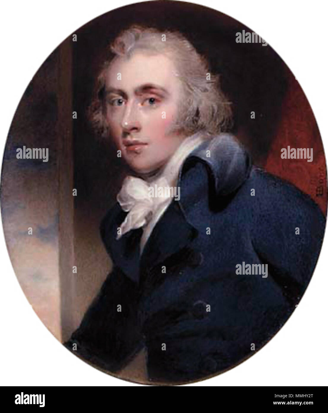 . English: Charles Grey (1764-1845), M.P., facing left in blue coat ...