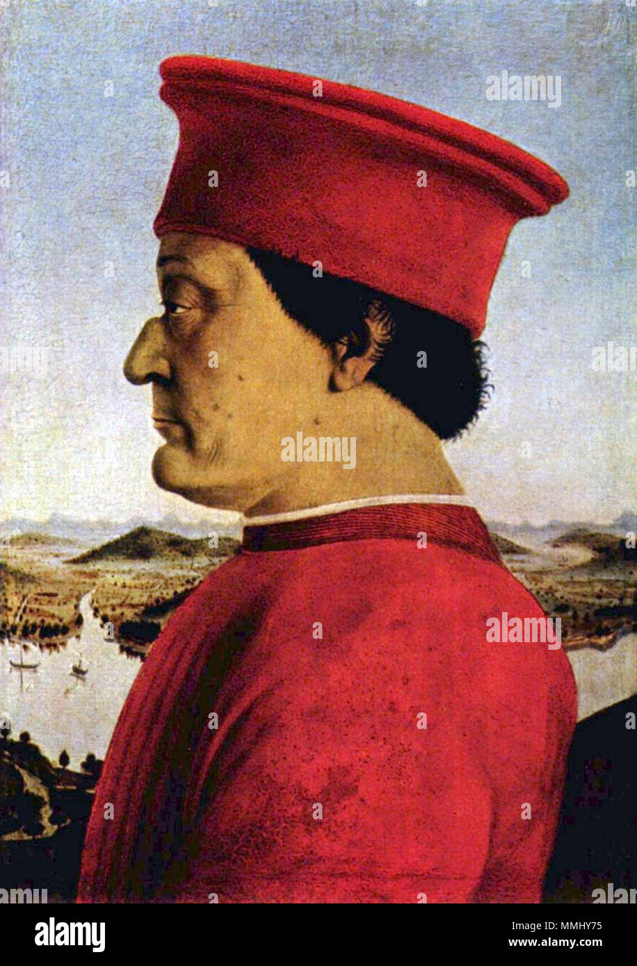 Portrait of Duke Federico da Montefeltro of Urbino. circa 1470 ...