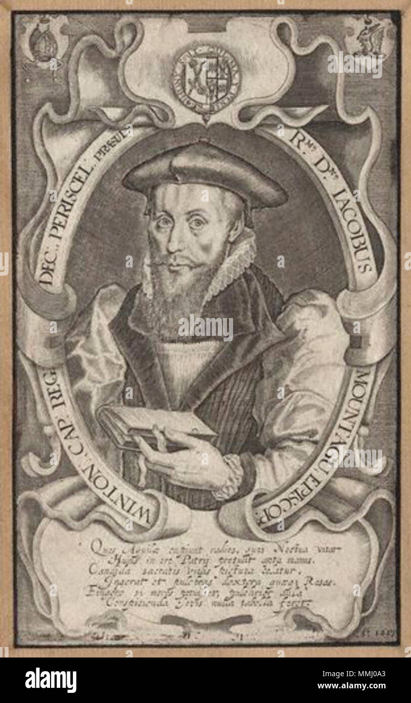 . English: James Montague (c1568-1618) by Simon De Passe,print,1617 ...