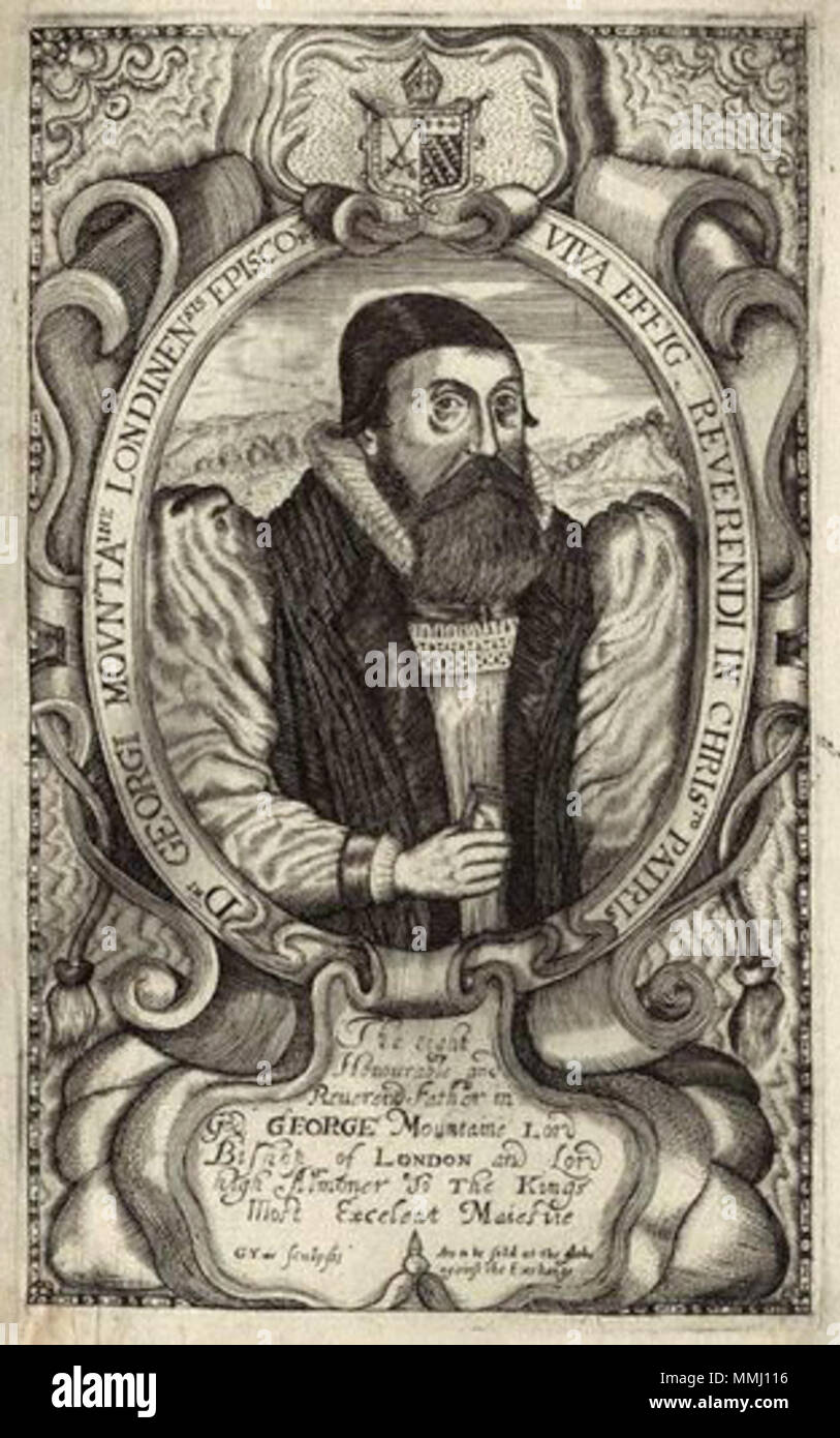 . English: George Montaigne (1569-1628) by George Yeates,print,early ...