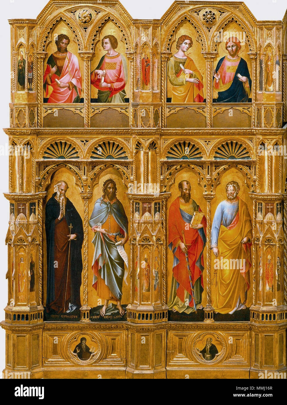 . English: Lorenzo Veneziano, Lion Polyptych, detail 1357-9 Gallerie dell'Accademia, Venice ...