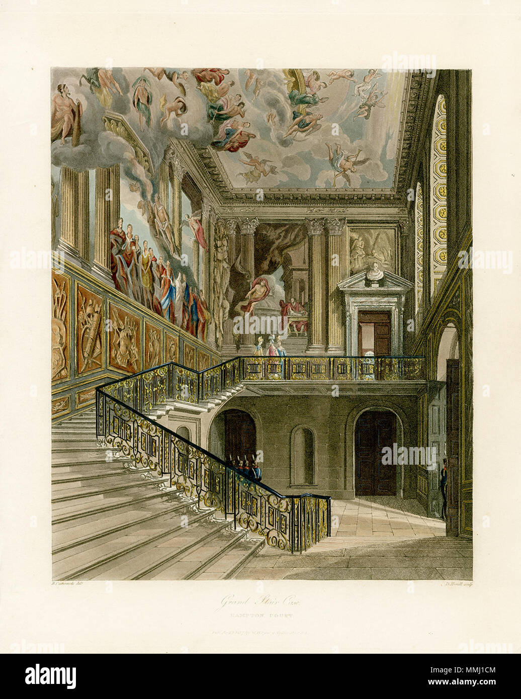 . English: A view of the Grand Staircase at Hampton Court Palace Grand ...