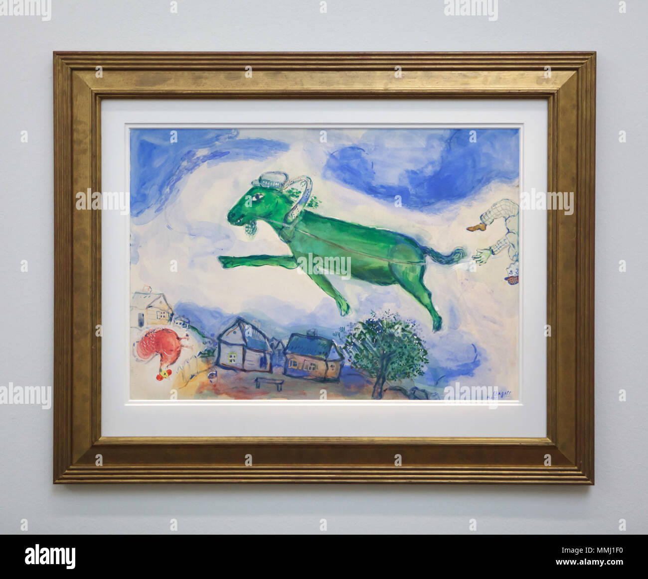 Painting 'The Green Donkey' (1936) by Russian-French painter Marc ...