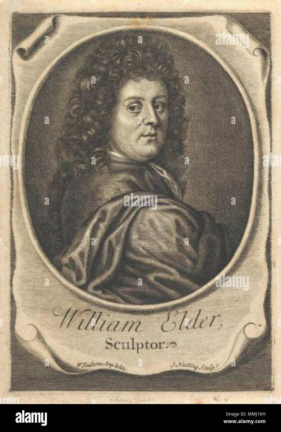 . English: Portrait of William Elder (fl. 1680-1700), Scottish engraver ...