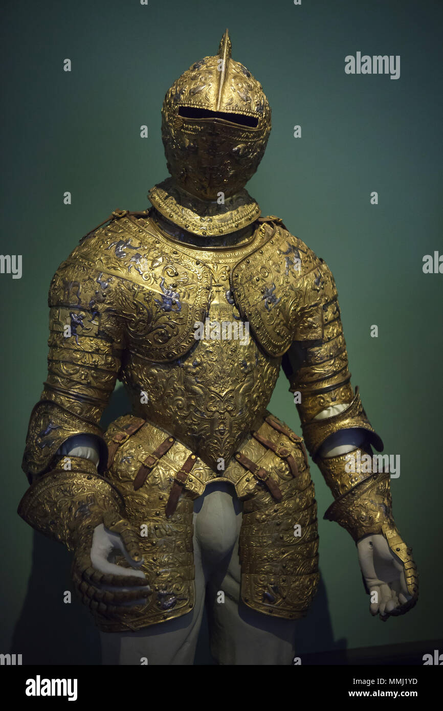 Parade armour of King Henry III of France on display in the Imperial ...