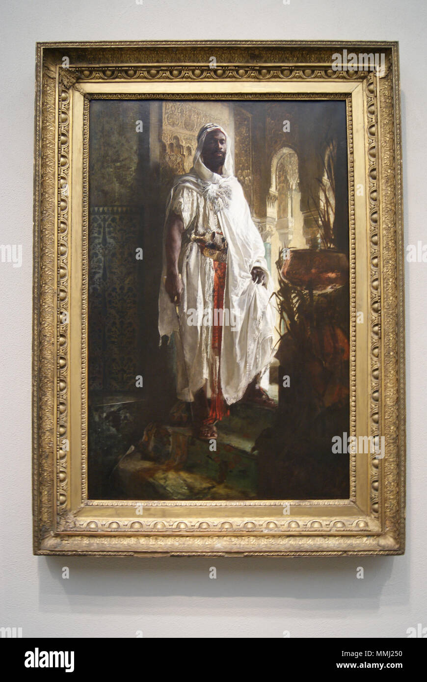 . English: A depiction of a Moorish chief. The architecture of the ...