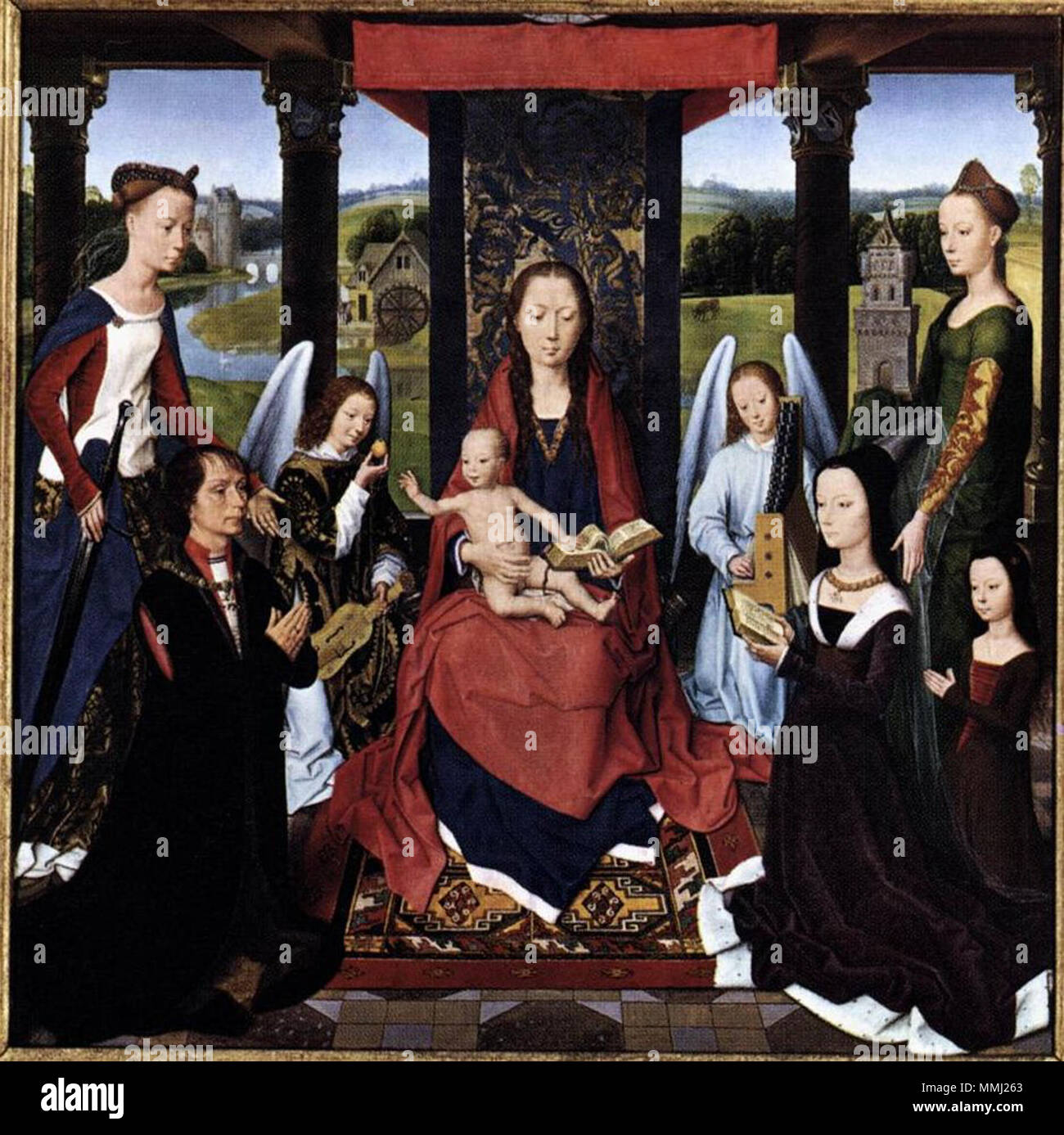 The Donne Triptych (centre panel). circa 1475. Hans Memling - The Donne Triptych (centre panel ...