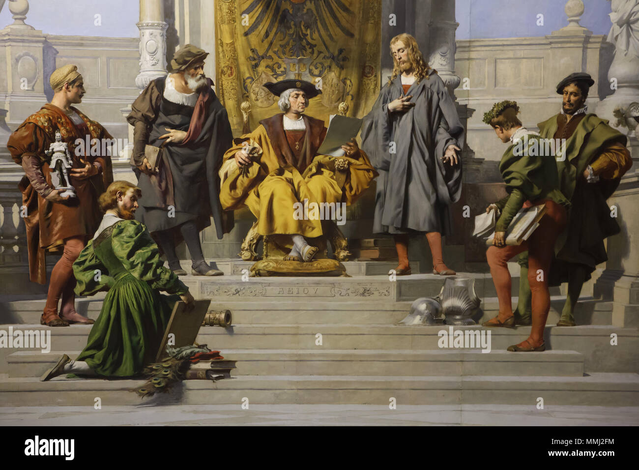 Albrecht Dürer and Holy Roman Emperor Maximilian I. Detail of the ...