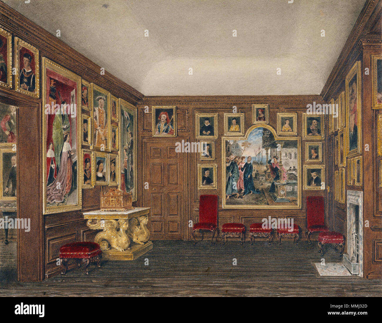 . English: A view of the Old Drawing Room at Kensington Palace. The ...