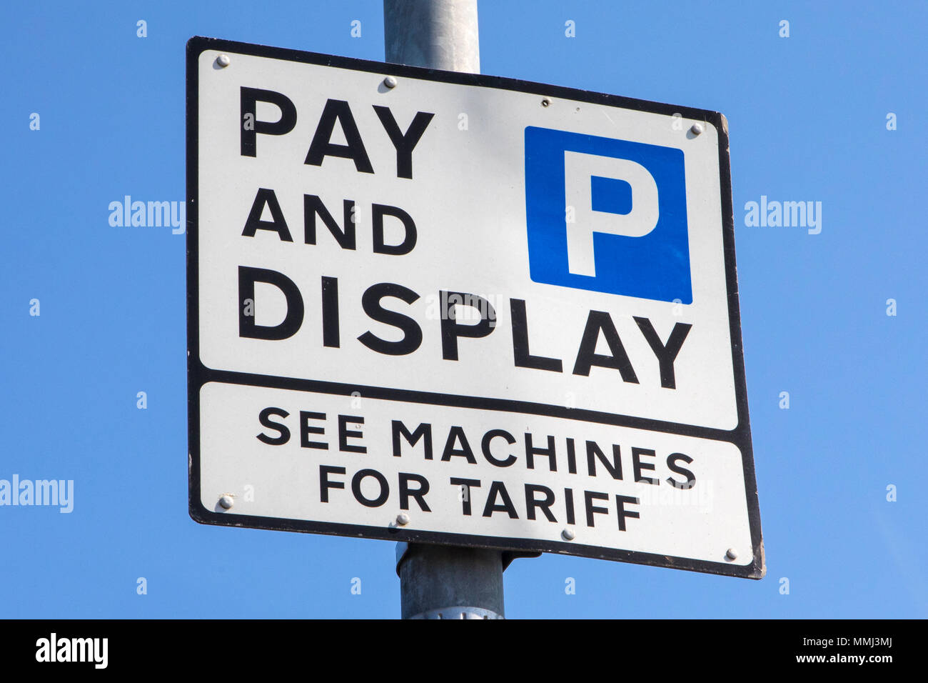 A Pay and Display Parking Sign Stock Photo - Alamy