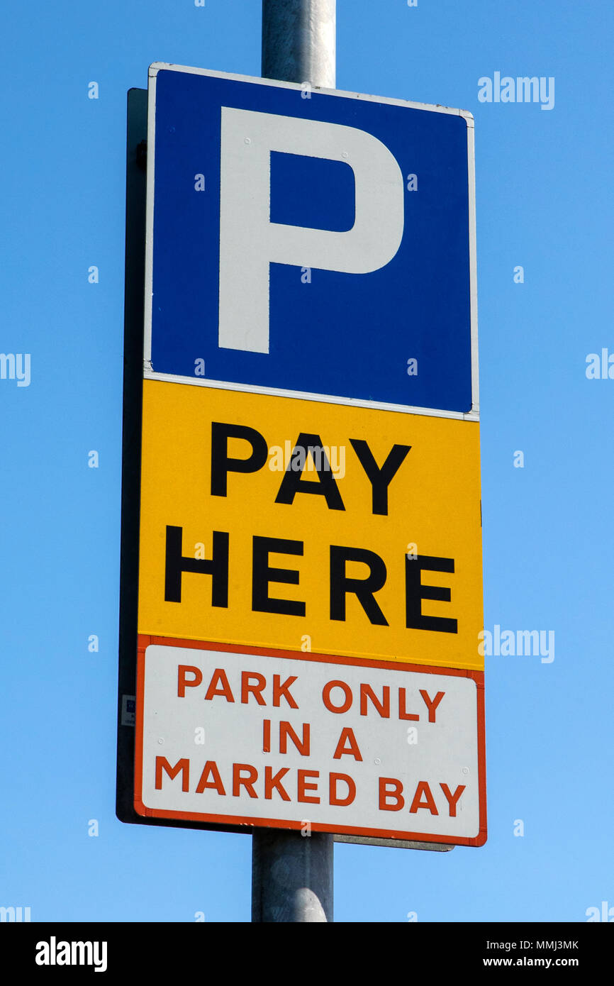 A Pay and Display Parking sign Stock Photo - Alamy