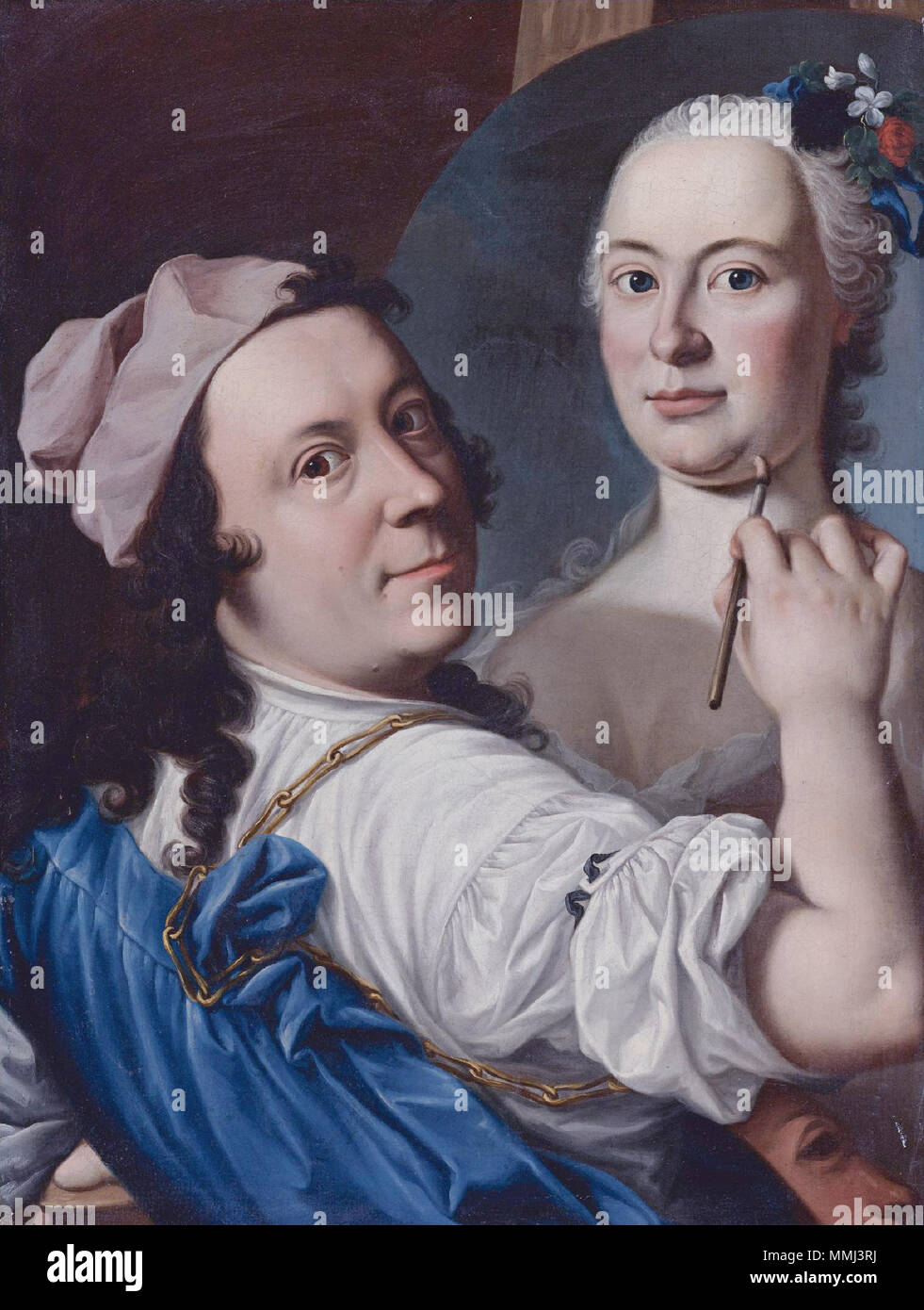 Self-portrait. 18th century. Gennaro Basile by Gennaro Basile Stock ...