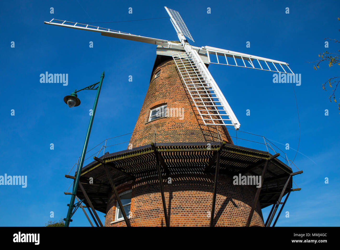 A view of the historic Rayleigh Windmill, located in the market town of ...