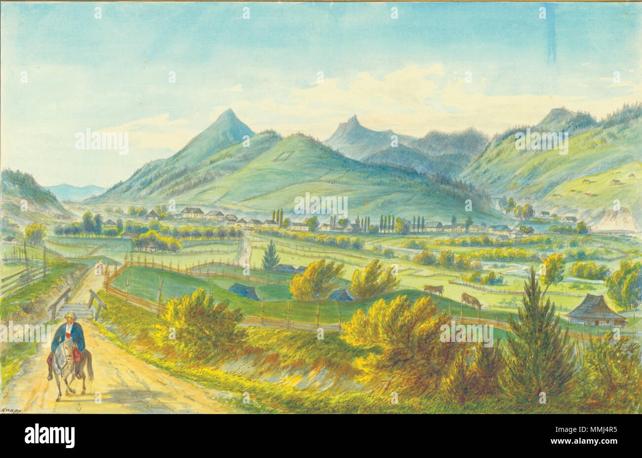 . Dorna Watra . 1867. Franz Xavier Knapp - Dorna Watra Stock Photo - Alamy