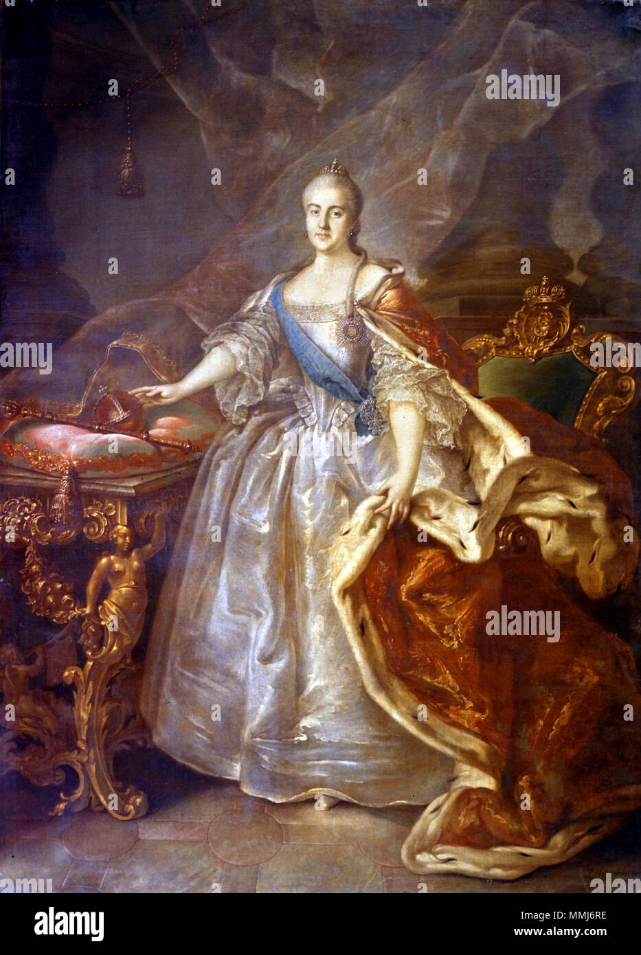 Portrait of Catherine II of Russia. 1762. Catherine II by I.Argunov ...