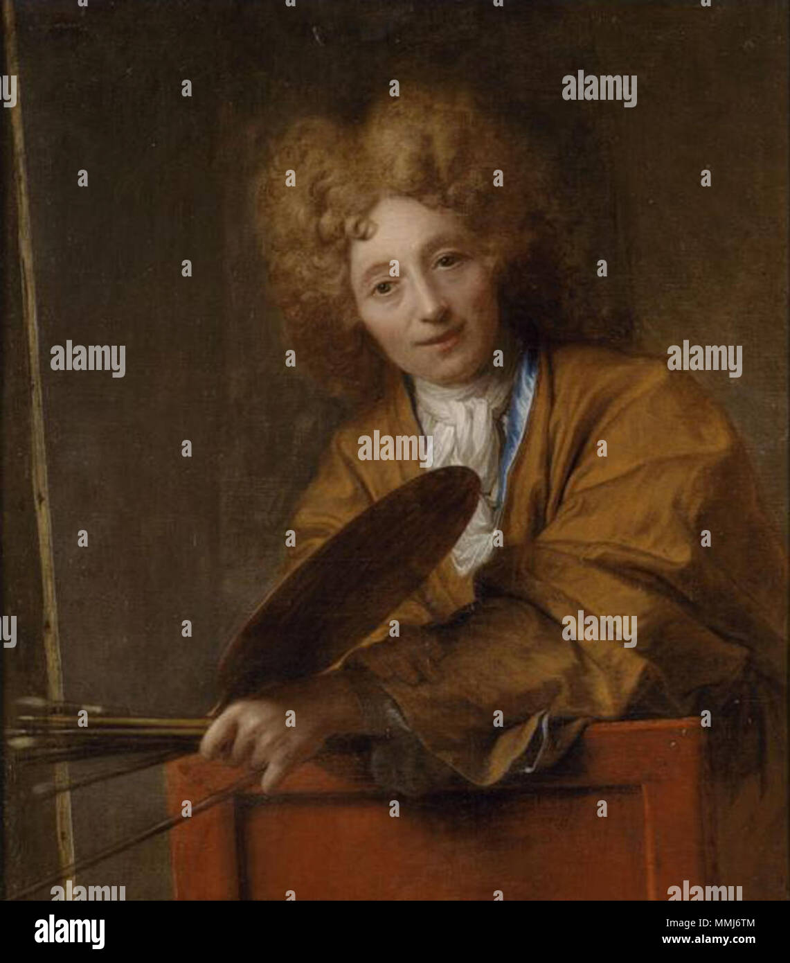 French: Autoportrait Self-portrait. 1704. Autoportrait Santerre Stock ...