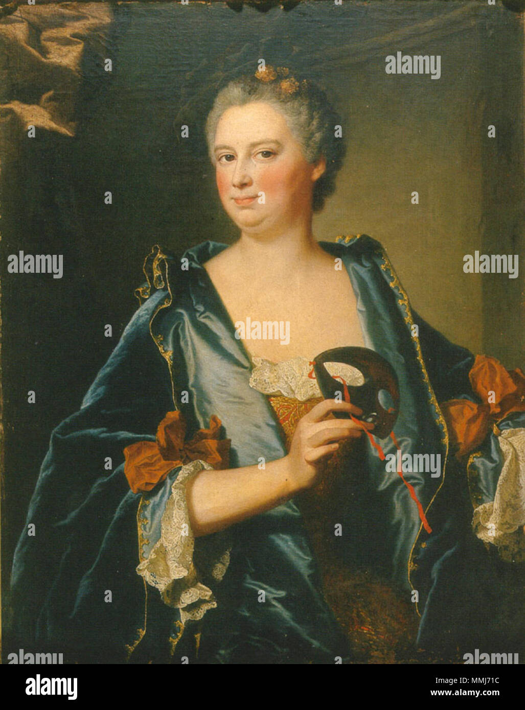 Portrait of Marie-Madeleine Mazade. 1734. Marie-Madeleine Mazade Stock ...