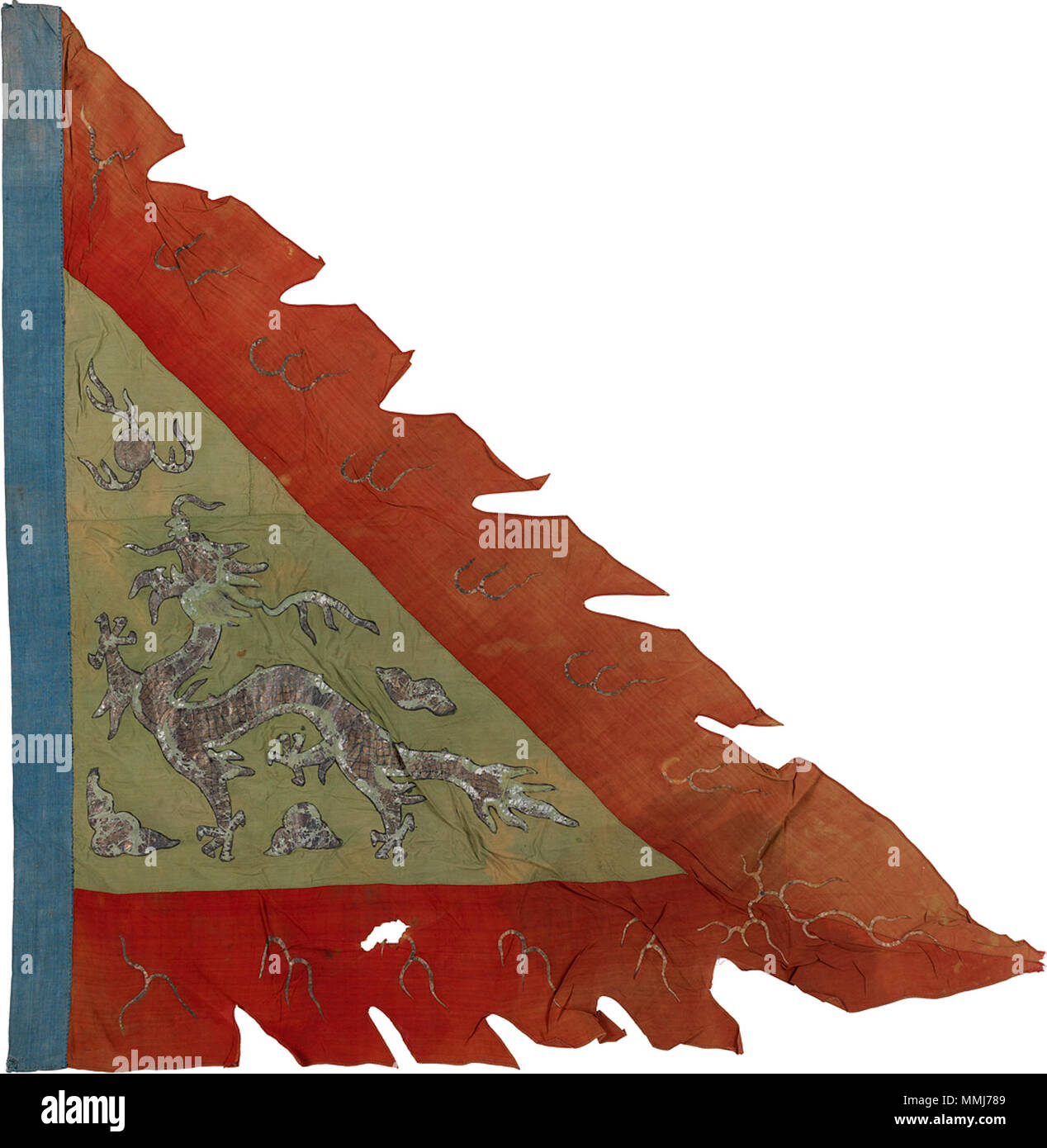 . An Imperial Chinese junk flag captured during the First China War ...