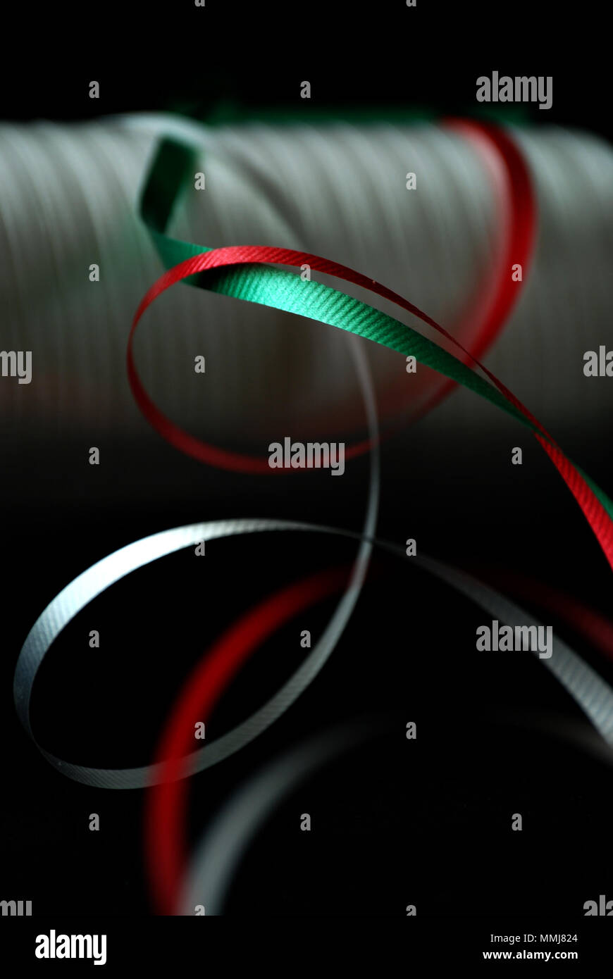 Red ribbons flowing hi-res stock photography and images - Alamy