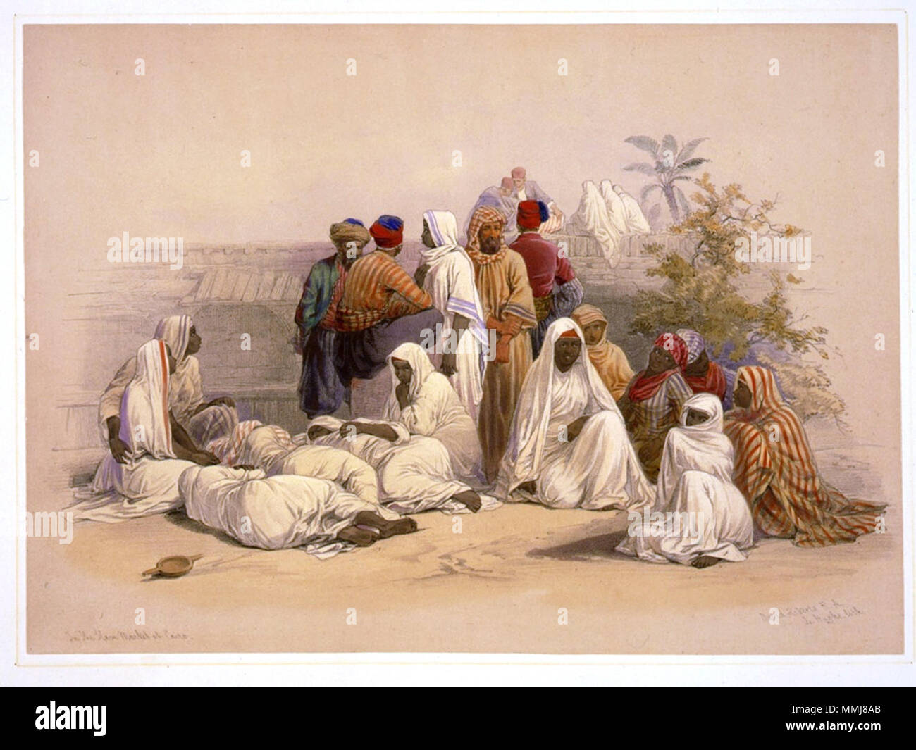 . English: Picture of a print from David Roberts' Egypt & Nubia, issued ...