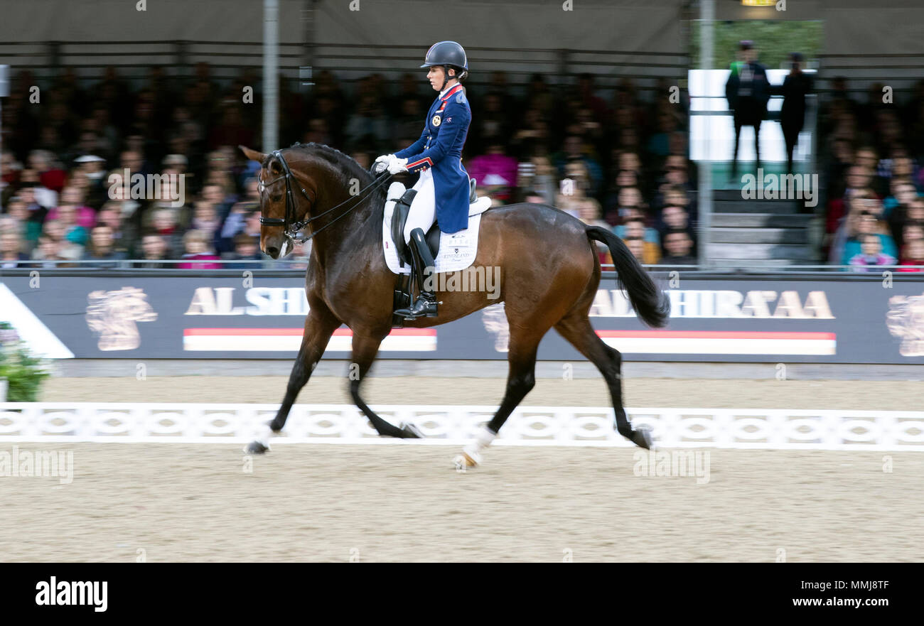 Great Britain's Charlotte Dujardin riding Mount St John Freestyle wins the DEI Al Shira'aa Grand ...