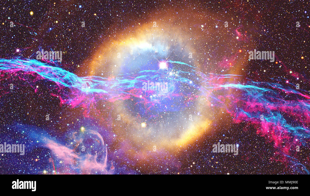 Nebula and stars in outer space. Elements of this image furnished by ...