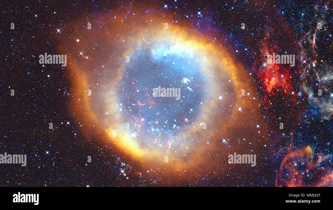 Cosmic galaxy background with nebula, stardust and bright shining stars ...