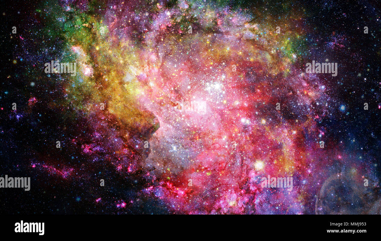 Colorful nebulas, galaxies and stars in deep space. Elements of this ...