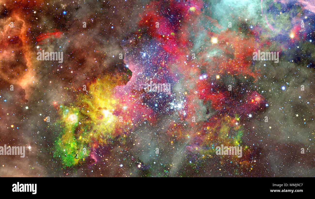 Colorful nebulas and stars in space. Elements of this image furnished ...