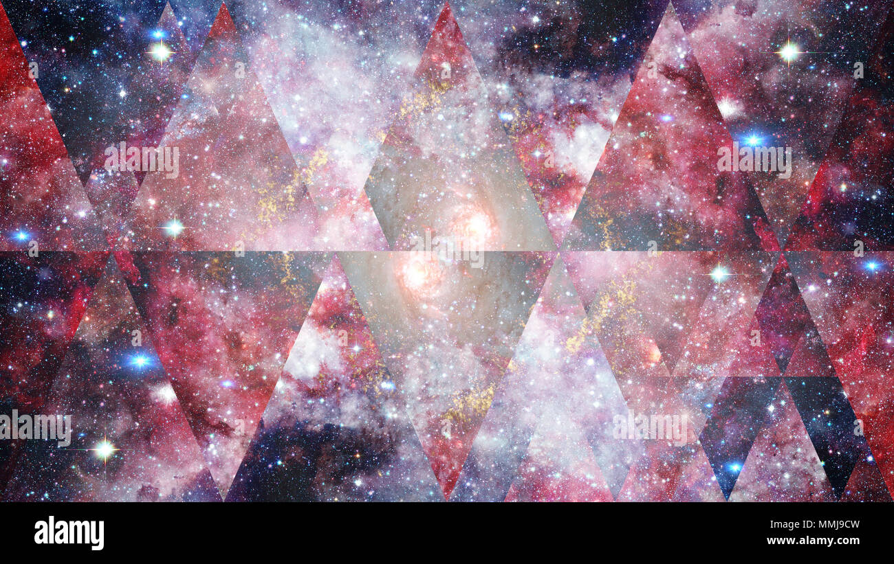 Nebula space and sacred geometry. Elements of this image furnished by ...