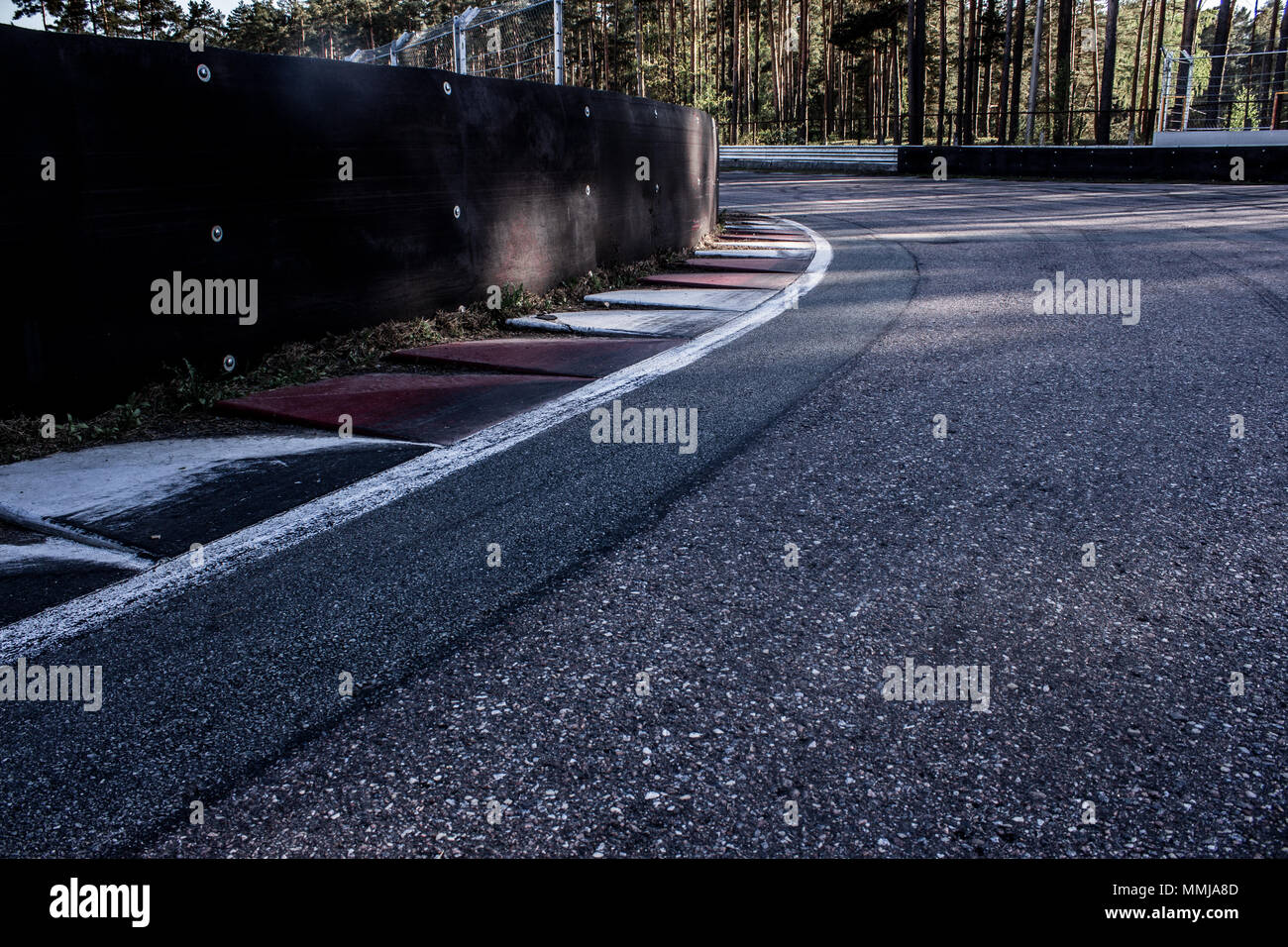 Racing track corner 2 Stock Photo - Alamy