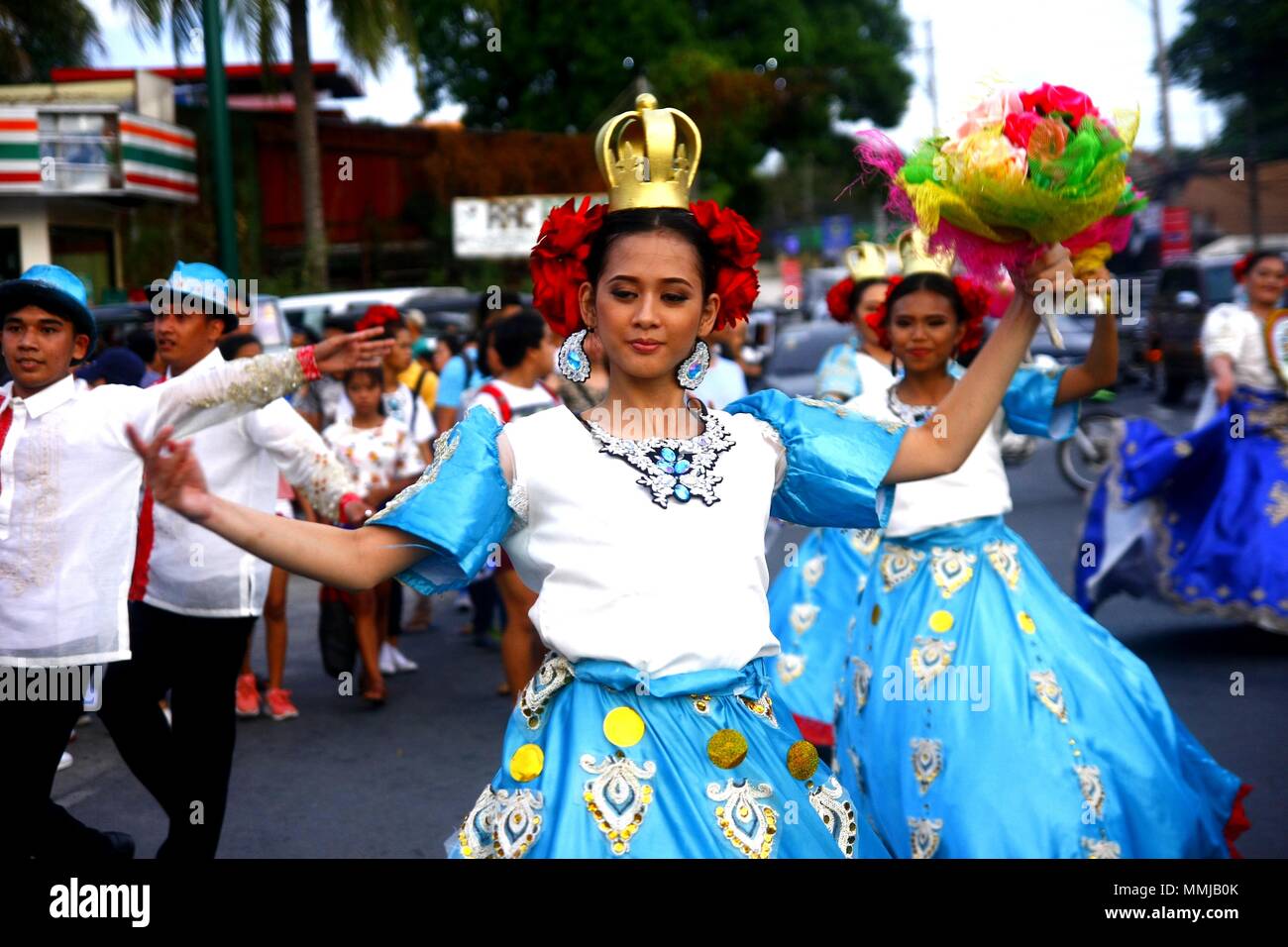 ANTIPOLO CITY, PHILIPPINES - MAY 1, 2018: Parade participants in their ...