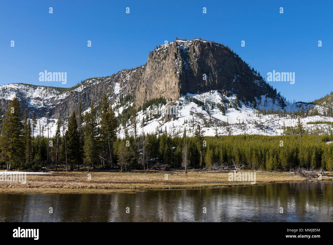 Yellowstone National Park mountain landscape Stock Photo - Alamy