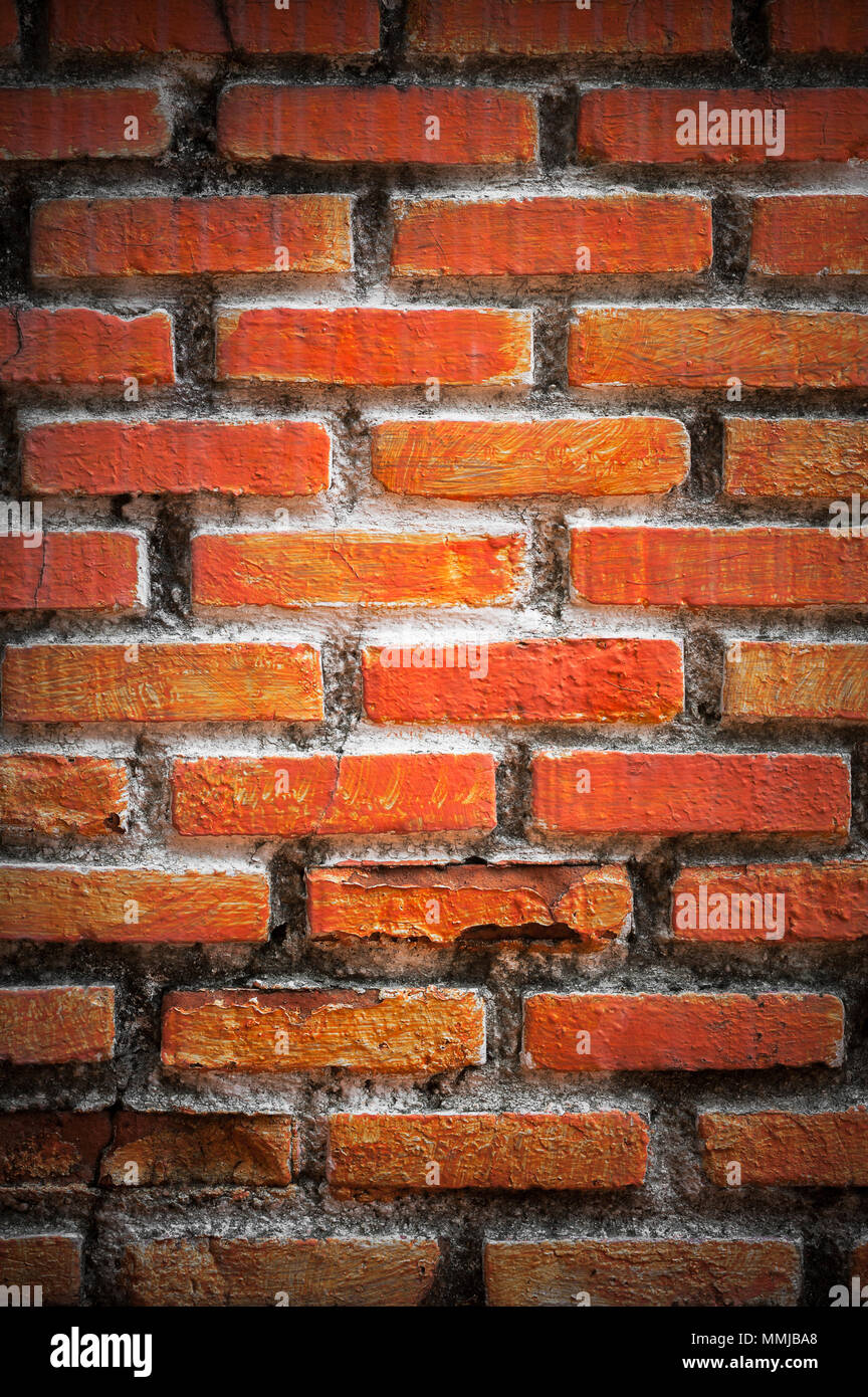 Pattern of old red brick wall for texture background Stock Photo - Alamy