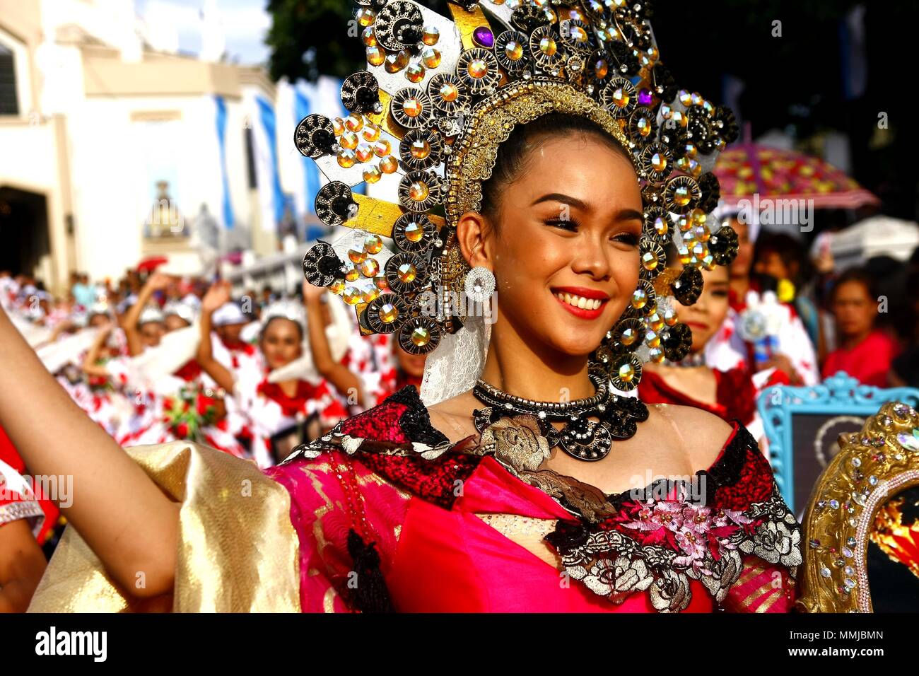 ANTIPOLO CITY, PHILIPPINES - MAY 1, 2018: Parade participants in their ...